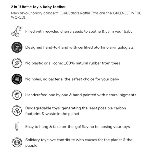 Oli&Carol Artichoke Rattle Toy – Kollektive - Official distributor